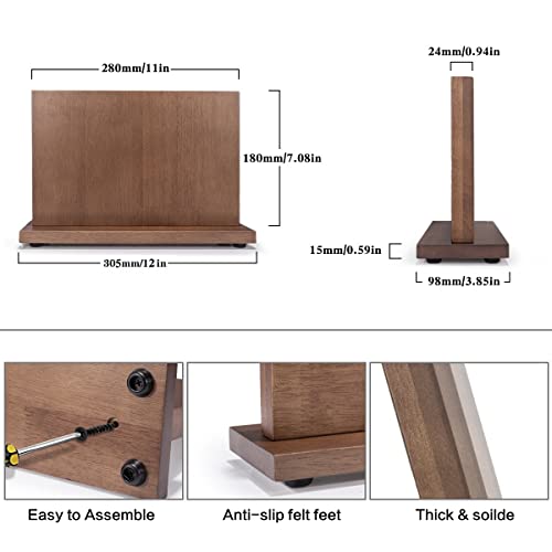 Magnetic Knife Storage Holder for Kitchen, Magnetic Knife Block Holder Stand Rack, Knife Organizer Shelf Rack with Strong Enhanced Magnets Multifunctional, Cutlery Knives Display Stand shelf