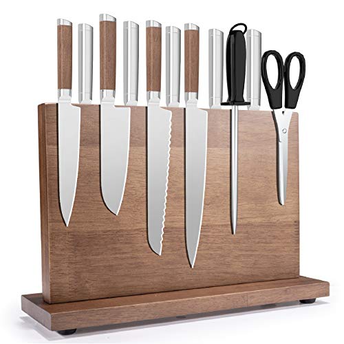 Magnetic Knife Storage Holder for Kitchen, Magnetic Knife Block Holder Stand Rack, Knife Organizer Shelf Rack with Strong Enhanced Magnets Multifunctional, Cutlery Knives Display Stand shelf