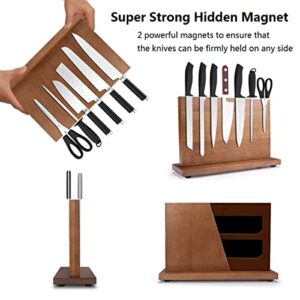 Magnetic Knife Storage Holder for Kitchen, Magnetic Knife Block Holder Stand Rack, Knife Organizer Shelf Rack with Strong Enhanced Magnets Multifunctional, Cutlery Knives Display Stand shelf