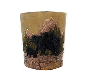 mountain bear wastebasket - trash can