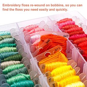 INSCRAFT Embroidery Floss Kit, 364 Pack Embroidery Cross Stitch Kit with 200 Colors Friendship Bracelets Floss and Cross Stitch Tools for Embroidery and Friendship Bracelet String Make