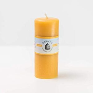 2"x5" Smooth Beeswax Pillar - 100% Pure Beeswax, hand-poured and family-run - by Gammy's Beezwax Candles