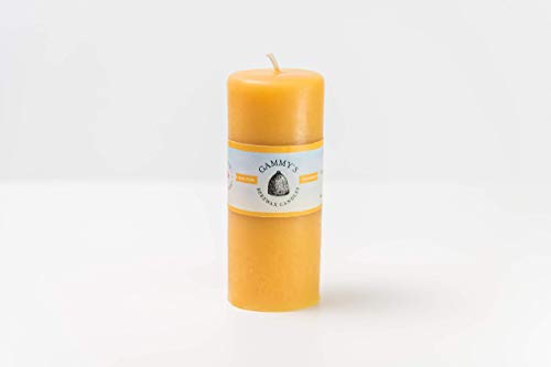 2"x5" Smooth Beeswax Pillar - 100% Pure Beeswax, hand-poured and family-run - by Gammy's Beezwax Candles