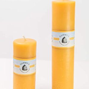 2"x5" Smooth Beeswax Pillar - 100% Pure Beeswax, hand-poured and family-run - by Gammy's Beezwax Candles