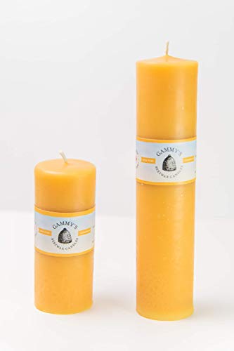 2"x5" Smooth Beeswax Pillar - 100% Pure Beeswax, hand-poured and family-run - by Gammy's Beezwax Candles