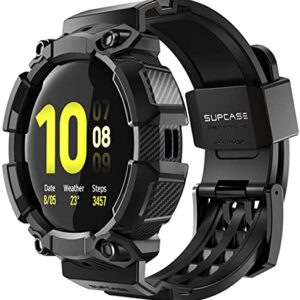 SUPCASE [Unicorn Beetle Pro] Series Case for Galaxy Watch Active 2, Rugged Protective Case with Strap Bands for Galaxy Watch Active 2 [44mm] 2019 Release (Black)