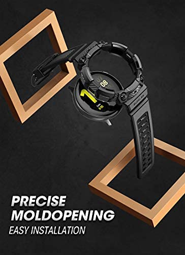 SUPCASE [Unicorn Beetle Pro] Series Case for Galaxy Watch Active 2, Rugged Protective Case with Strap Bands for Galaxy Watch Active 2 [44mm] 2019 Release (Black)