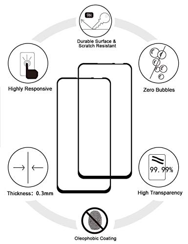 EasyLifeGo for Huawei P40 lite/Huawei Nova 7i Kickstand Case with Tempered Glass Screen Protector [2 Pieces], Hybrid Heavy Duty Armor Dual Layer Anti-Scratch Case Cover, Red