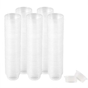 300 pack 0.5 oz cups,gecko food and water cups plastic replacement cup for reptile feeding ledge for crested gecko lizard and other small pet