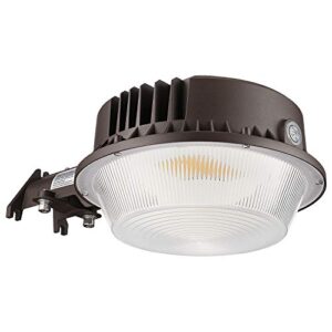 torchstar led barn light 83w, dusk to dawn area lights with photocell, outdoor yard area light, security flood lights, etl listed, 120-277v, 3 years warranty, wet location, 5000k daylight, bronze