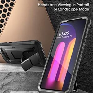 SUPCASE Unicorn Beetle Pro Series Case Designed for LG V60 ThinQ (2020 Release),Full-Body Rugged Holster & Kickstand Case with Built-in Screen Protector (Black)