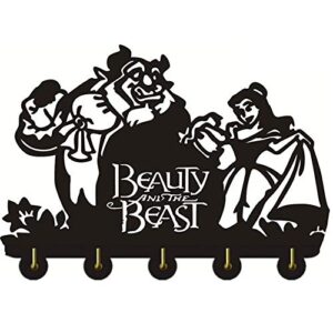 beauty and the beast wall key rack holder wall hooks wall hanger coat rack keys bags clothes multi-purpose hooks