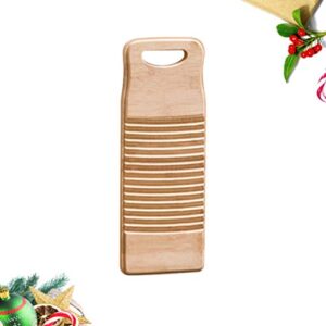 Hemoton Bamboo Wood Washing Clothes Washboard Laundry Washboard Hand Wash Board for Home Laundry Supplies S