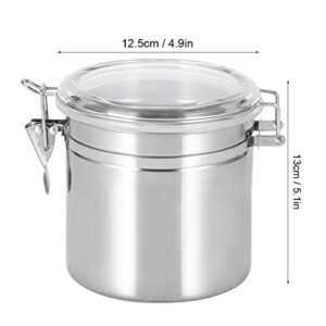 Transparent stainless steel metal lid storage container, rust-proof storage container for the kitchen at home(12.5 * 13)