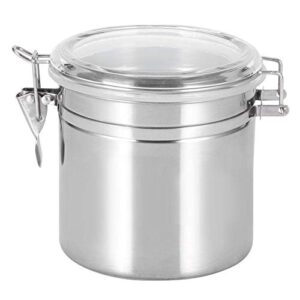 Transparent stainless steel metal lid storage container, rust-proof storage container for the kitchen at home(12.5 * 13)