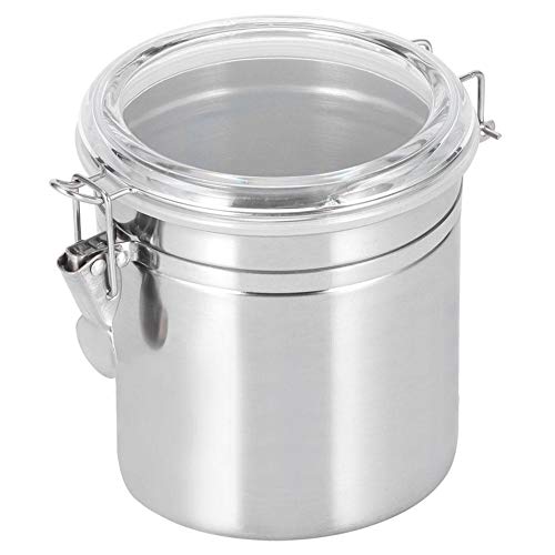 Transparent stainless steel metal lid storage container, rust-proof storage container for the kitchen at home(12.5 * 13)