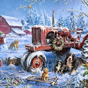 Vermont Christmas Company Christmas on The Farm Jigsaw Puzzle 1000 Piece