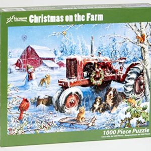 Vermont Christmas Company Christmas on The Farm Jigsaw Puzzle 1000 Piece