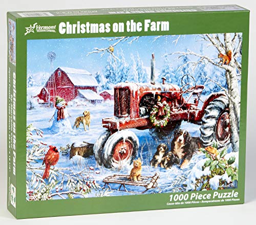 Vermont Christmas Company Christmas on The Farm Jigsaw Puzzle 1000 Piece