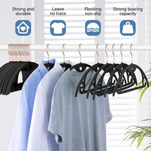 IEOKE Velvet Clothes Hangers,50-Pack No Shoulder Bumps Suit Hangers Ultra Thin Space Saving 360 Degree Swivel Heavy Duty Hook Durable Hangers for Sweaters,Coat,Jackets,Pants,Shirts(Gray)