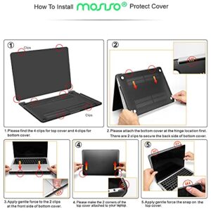 MOSISO Compatible with MacBook Pro 13 inch Case M2 2023, 2022, 2021-2016 A2338 M1 A2251 A2289 A2159 A1989 A1708 A1706, Plastic Face Sketch Hard Shell Case&Keyboard Cover&Screen Protector&Pouch, Black