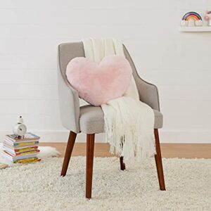 Amazon Basics Kids Decorative Pillow - Peony Pink Heart