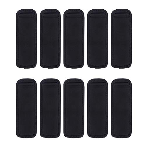 10 Pieces Sublimation Blank Black Ice Pop Sleeves Popsicle Holders Bags, Neoprene Fabric