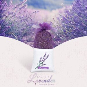 Sachets, Scented Sachets, Lavender Scented Sachets, Scented Sachet Bags of Lavender, Home Fragrance Sachets Gift Set, Lavender Sachet, Dried French Lavender Buds Bags for Drawers and Closets (8 Packs)