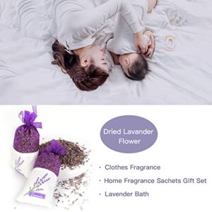 Sachets, Scented Sachets, Lavender Scented Sachets, Scented Sachet Bags of Lavender, Home Fragrance Sachets Gift Set, Lavender Sachet, Dried French Lavender Buds Bags for Drawers and Closets (8 Packs)