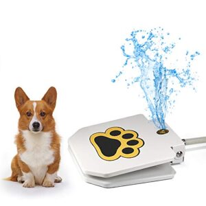 Videosystem Dog Fountain Dog Sprinkler, Outdoor Dog Drinking Water, Step On,Easy Paw Activated Drinking,Fresh Water,Sturdy,Easy to Use,Providing Constant Stream,Y Splitter Included