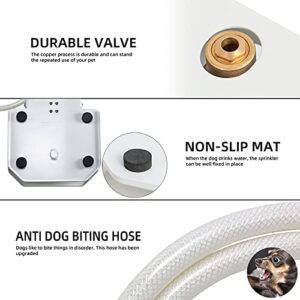 Videosystem Dog Fountain Dog Sprinkler, Outdoor Dog Drinking Water, Step On,Easy Paw Activated Drinking,Fresh Water,Sturdy,Easy to Use,Providing Constant Stream,Y Splitter Included