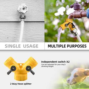 Videosystem Dog Fountain Dog Sprinkler, Outdoor Dog Drinking Water, Step On,Easy Paw Activated Drinking,Fresh Water,Sturdy,Easy to Use,Providing Constant Stream,Y Splitter Included