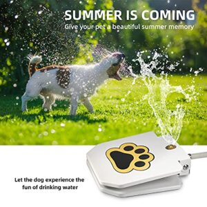 Videosystem Dog Fountain Dog Sprinkler, Outdoor Dog Drinking Water, Step On,Easy Paw Activated Drinking,Fresh Water,Sturdy,Easy to Use,Providing Constant Stream,Y Splitter Included