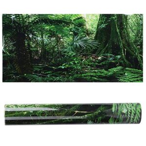 sh-ruidu aquarium background, durable pvc reptile box rainforest background poster fish tank wall picture painting decoration self adhesive sticker for fish tank reptile box decorations