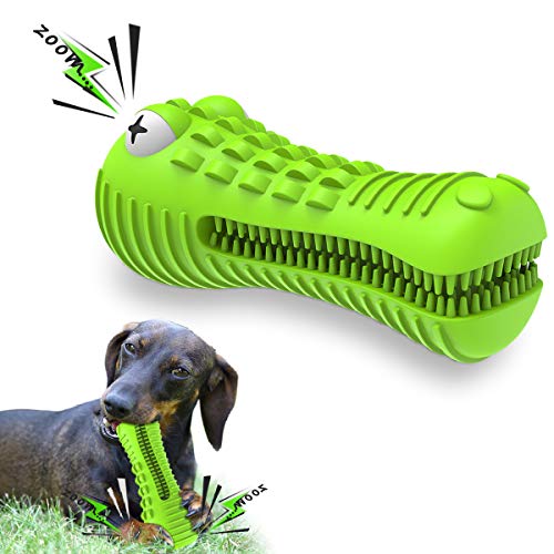 Cutiful Dog Toys for Aggressive Chewers Large Medium Breed Dog Chew Toys Dog Toothbrush Nearly Indestructible Squeaky Interactive Tough Extremely Durable Toys for Medium Large Dogs