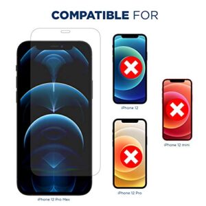 Tech Armor Ballistic Glass Screen Protector Designed for Apple iPhone 12 Pro Max 6.7 Inch 3 Pack Tempered Glass 2020