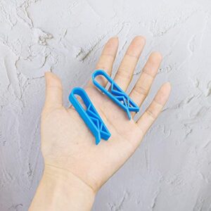 AUEAR, 10 Pack Trash Bag Clips Trash Can Garbage Bin Clamp Anti-Slip Fixation Clip Blue