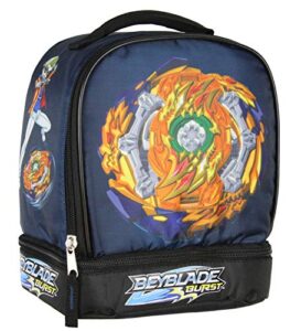 beyblade burst fafnir spinner top fumiya kindo dual compartment insulated lunch box bag tote