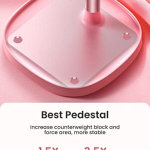 LISEN Pink Kitchen Accessories Kawaii Cell Phone Stand for iPhone & Desk Taller and More Photogenic Than Phone Dock Free Your Neck Height Angle Adjustable iPhone Holder Stand Things