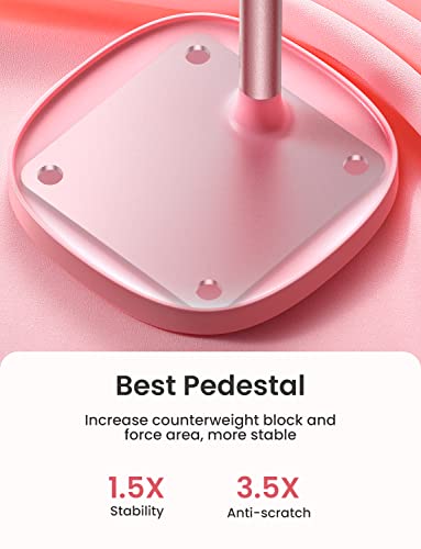 LISEN Pink Kitchen Accessories Kawaii Cell Phone Stand for iPhone & Desk Taller and More Photogenic Than Phone Dock Free Your Neck Height Angle Adjustable iPhone Holder Stand Things