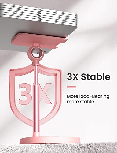 LISEN Pink Kitchen Accessories Kawaii Cell Phone Stand for iPhone & Desk Taller and More Photogenic Than Phone Dock Free Your Neck Height Angle Adjustable iPhone Holder Stand Things