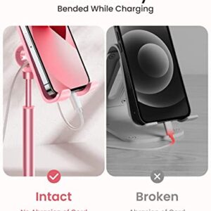 LISEN Pink Kitchen Accessories Kawaii Cell Phone Stand for iPhone & Desk Taller and More Photogenic Than Phone Dock Free Your Neck Height Angle Adjustable iPhone Holder Stand Things