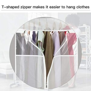 Zilink Hanging Garment Bags for Storage 54 inch 2Pack Large Garment Rack Cover Suit Bags Organizer Hanging Clothes Cover for Suit Coats Jackets Dress Closet Storage