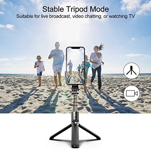 Selfie Stick Gimbal Stabilizer, UPXON 360° Rotation Tripod with Wireless Remote, Portable Phone Holder, Auto Balance 1-Axis Gimbal for Smartphones Tiktok Vlog Youtuber Live Video Record