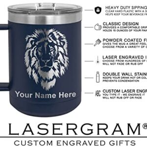 LaserGram 15oz Vacuum Insulated Coffee Mug, Sailboat, Personalized Engraving Included (Navy Blue)