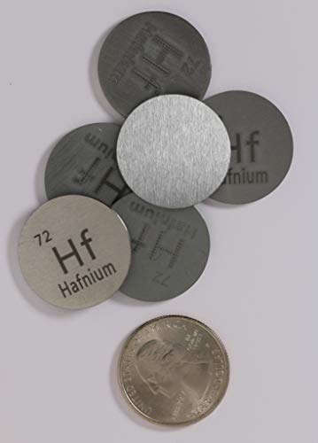 Hafnium (Hf) 24.26mm Metal Disc for Collection or Experiments