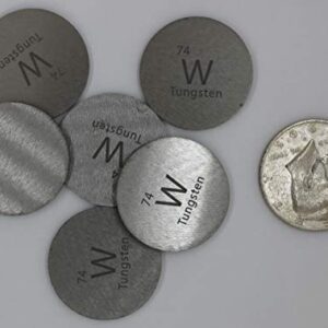 Tungsten (W) 30.68mm Metal Disc - One Troy Ounce