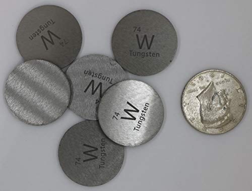 Tungsten (W) 30.68mm Metal Disc - One Troy Ounce