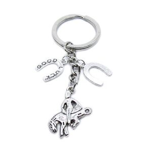 5 Pieces Keychain Keyring Jewellery Clasps Charms Suppliers CC7T3D Athlete Equestrian Hoof Horse Horseshoe