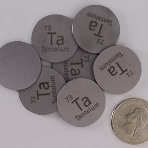 Tantalum (Ta) 24.26mm Metal Disc for Collection or Experiments